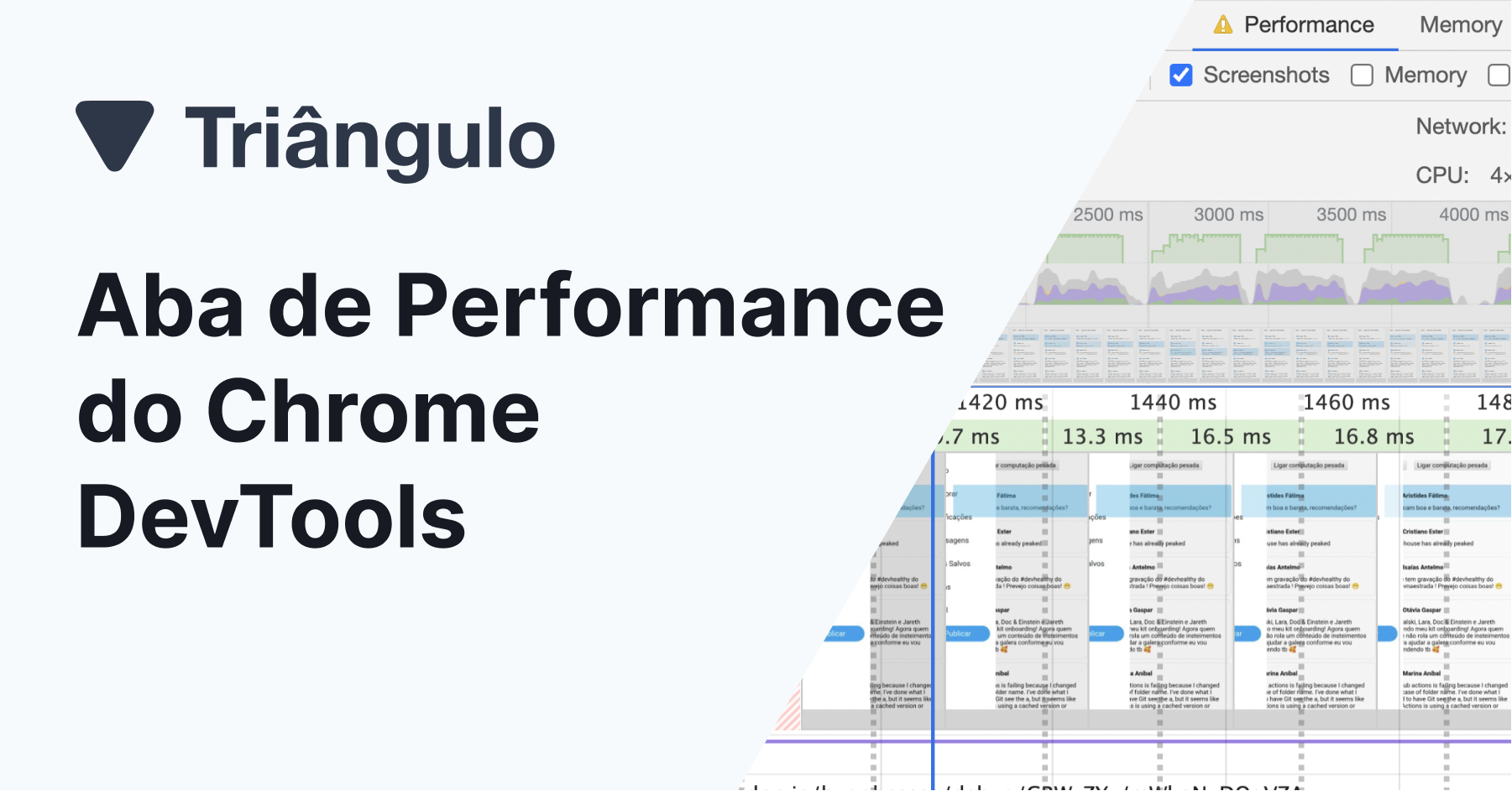 Aba de Performance do Chrome DevTools