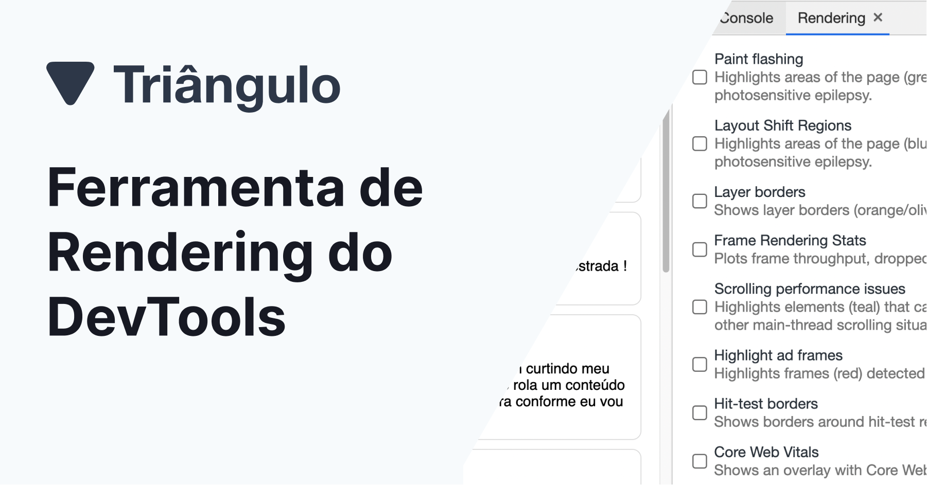 Ferramenta de Rendering do Chrome DevTools